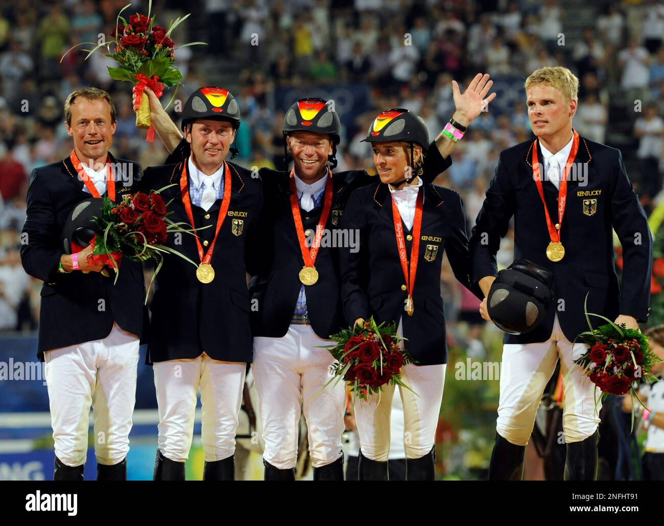 Germany's gold medal winners in the team Eventing competition, from ...