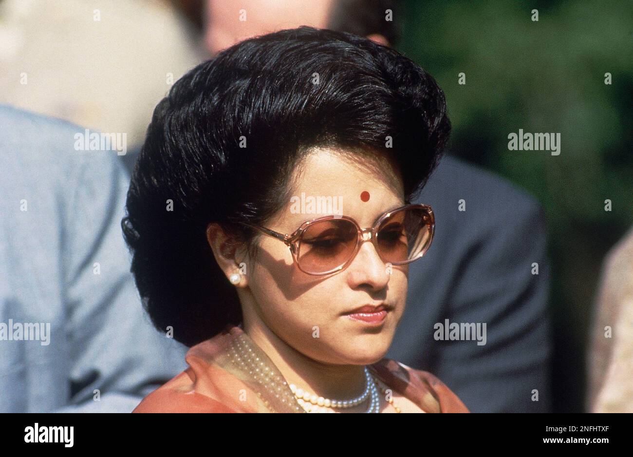 Queen Aishwarya of Nepal pictured in February 1986. She is the wife of ...