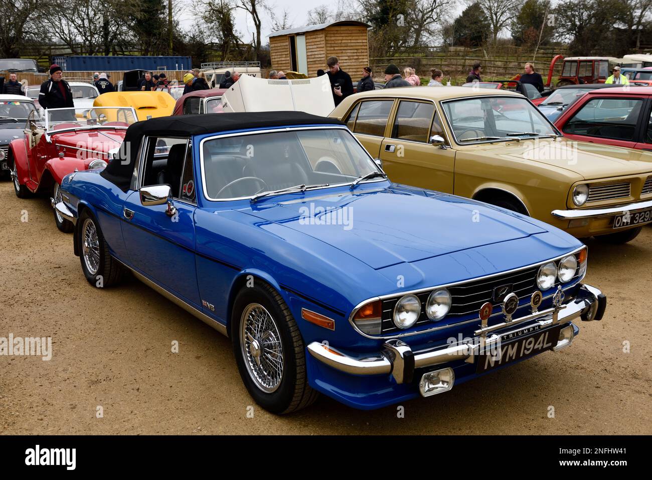 Triumph Stag Car parked in a Static Display at Hook Norton Brewery ...