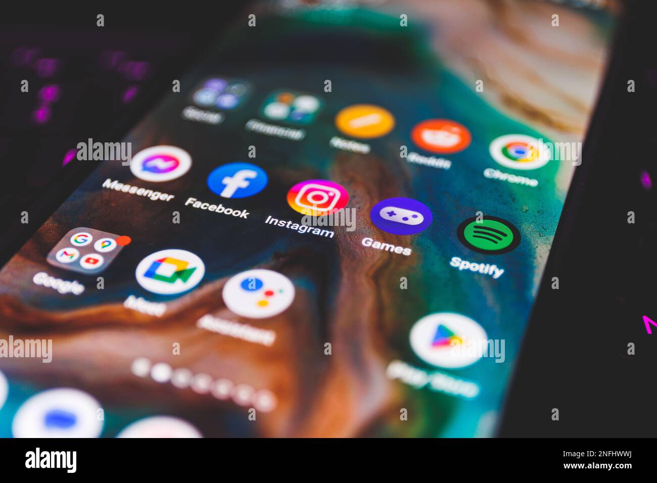 Mobile mockup instagram hi-res stock photography and images - Alamy