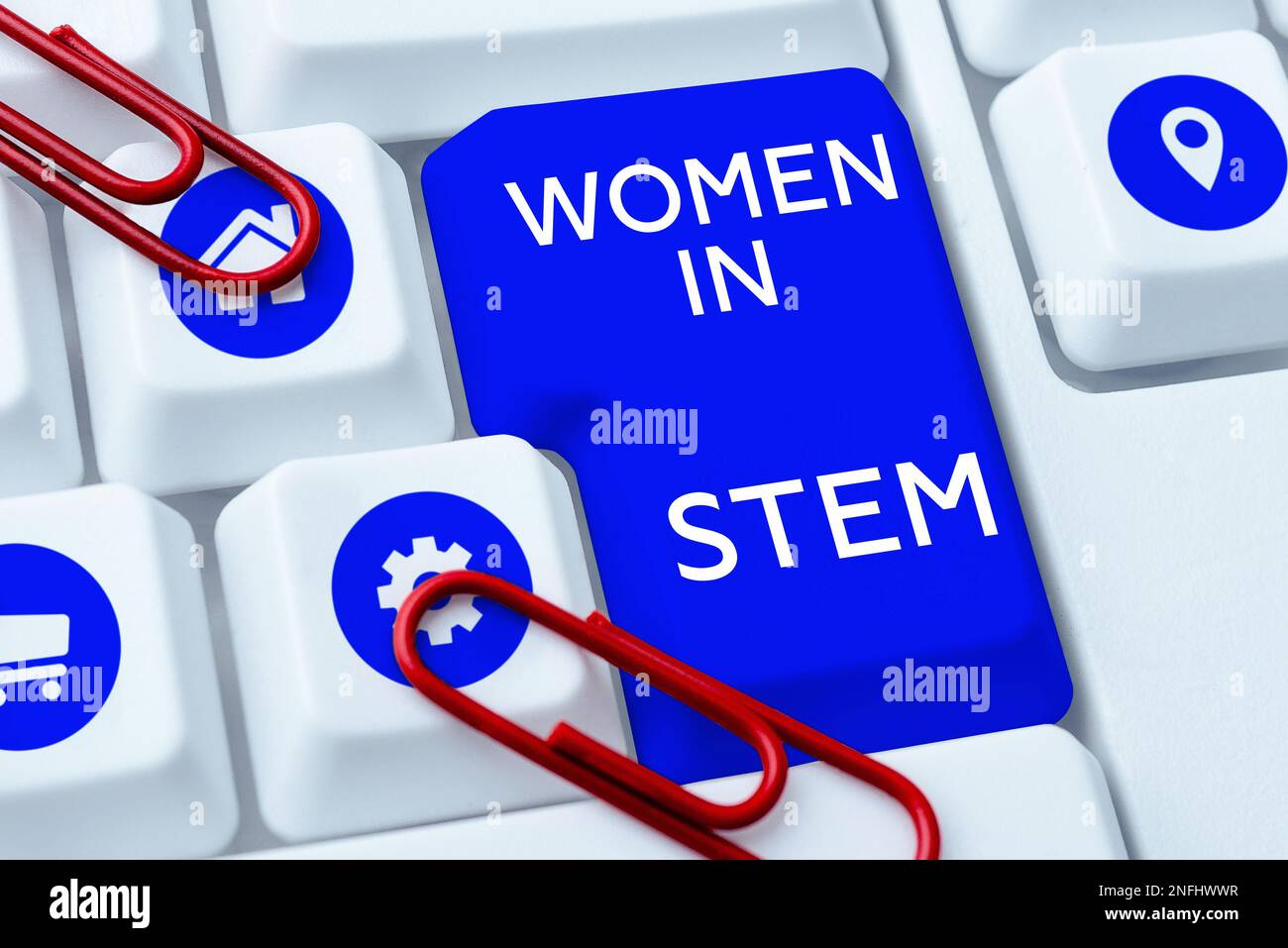 Handwriting text Women In Stem. Concept meaning Science Technology ...