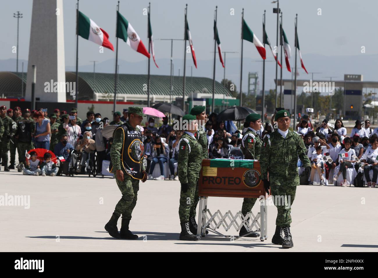 Mexico City, Mexico. 16th Feb, 2023. Military, perform a tribute to the ...
