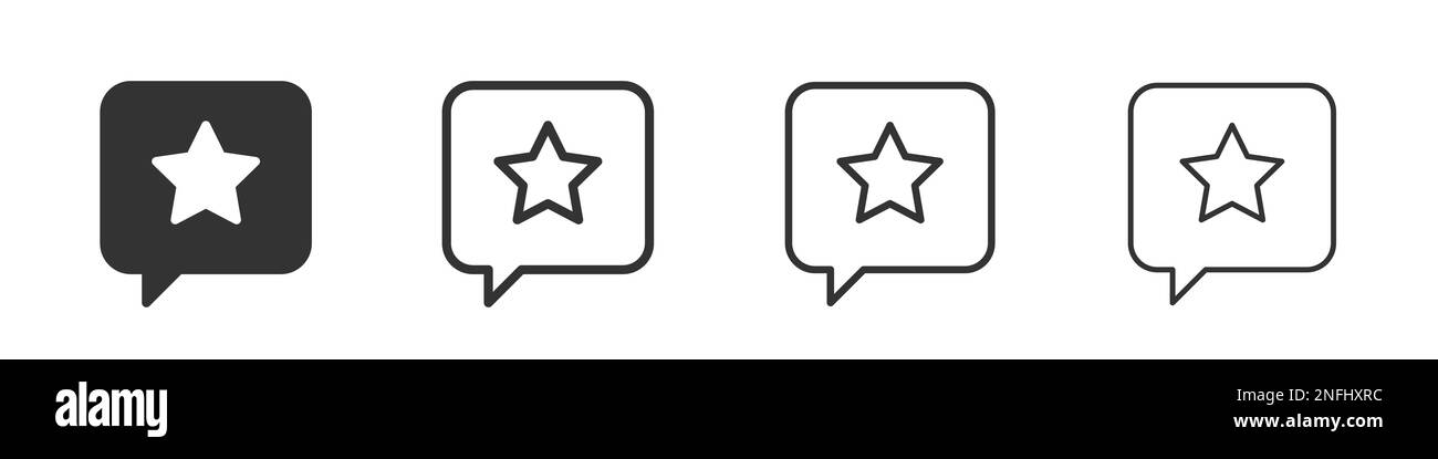 Rating icons collection in two different styles and different stroke. Vector illustration EPS10 ...