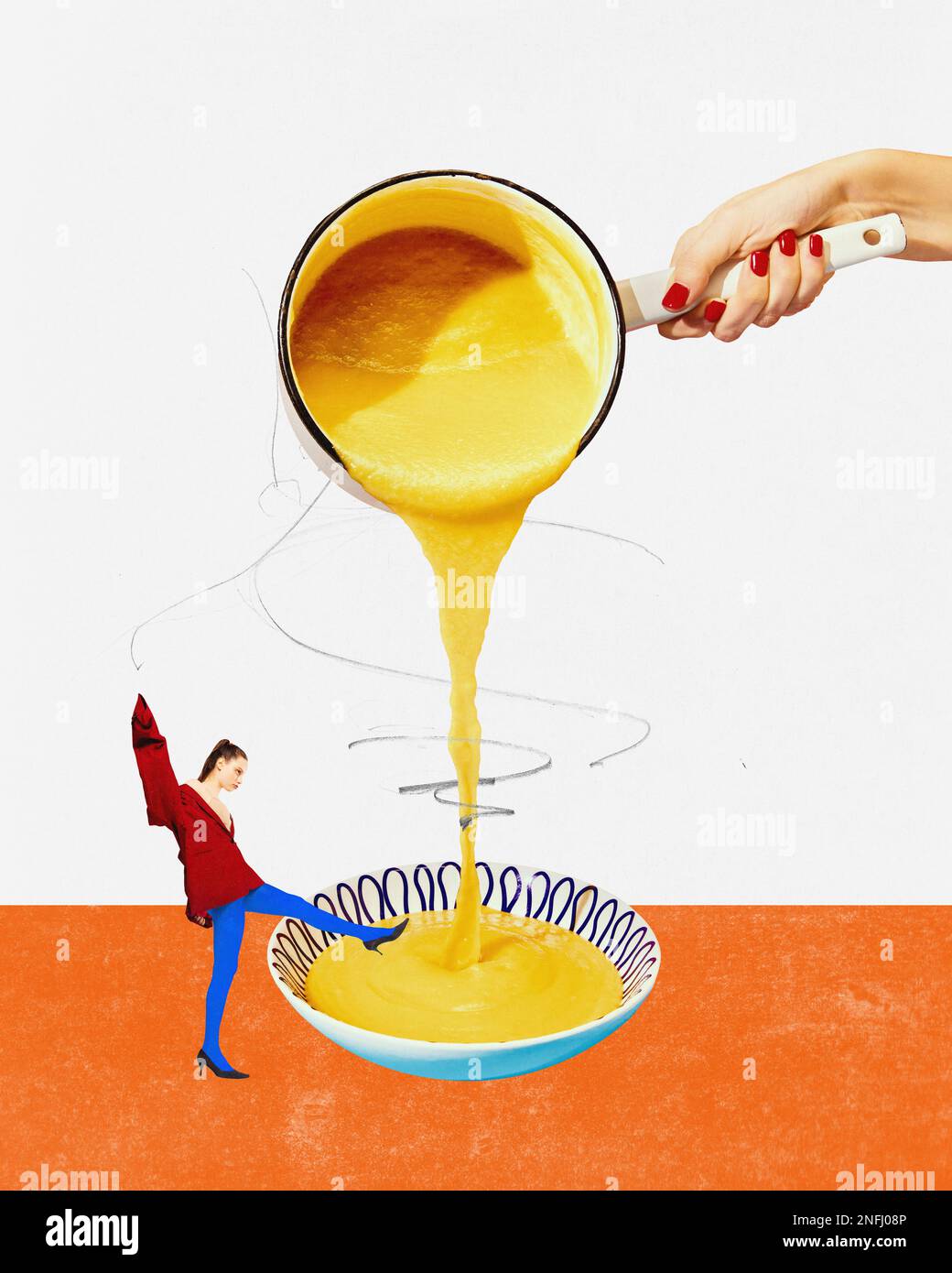 Food pop art photography. Surrealism. New ideas, crazy mood ...