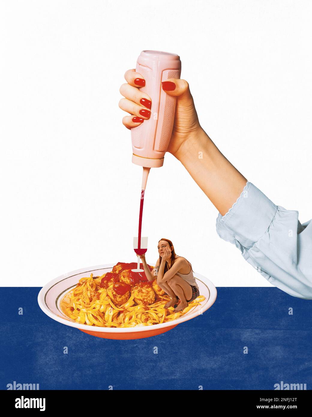 Food pop art photography. Surrealism. New ideas, crazy mood ...