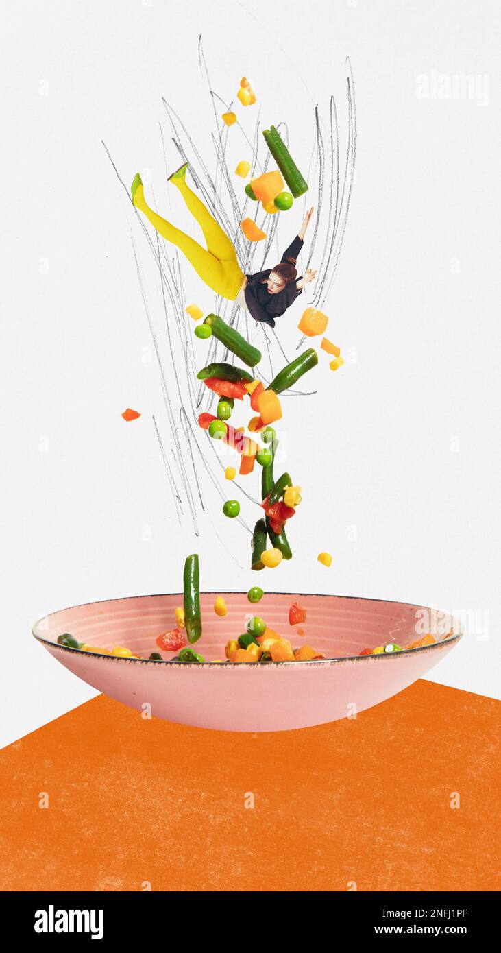 Food pop art photography. Surrealism. New ideas, crazy mood ...