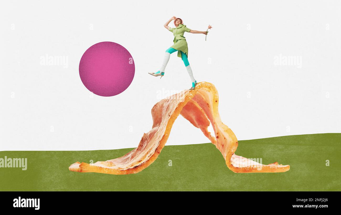 Food pop art photography. Surrealism. New ideas, crazy mood ...