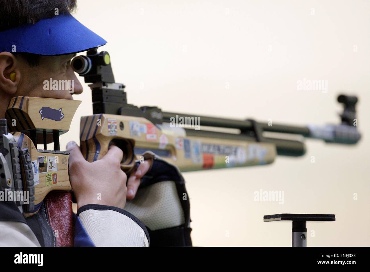 Russia's Konstantin Prikhodtchenko shoots during Mens 10m Air Rifle ...