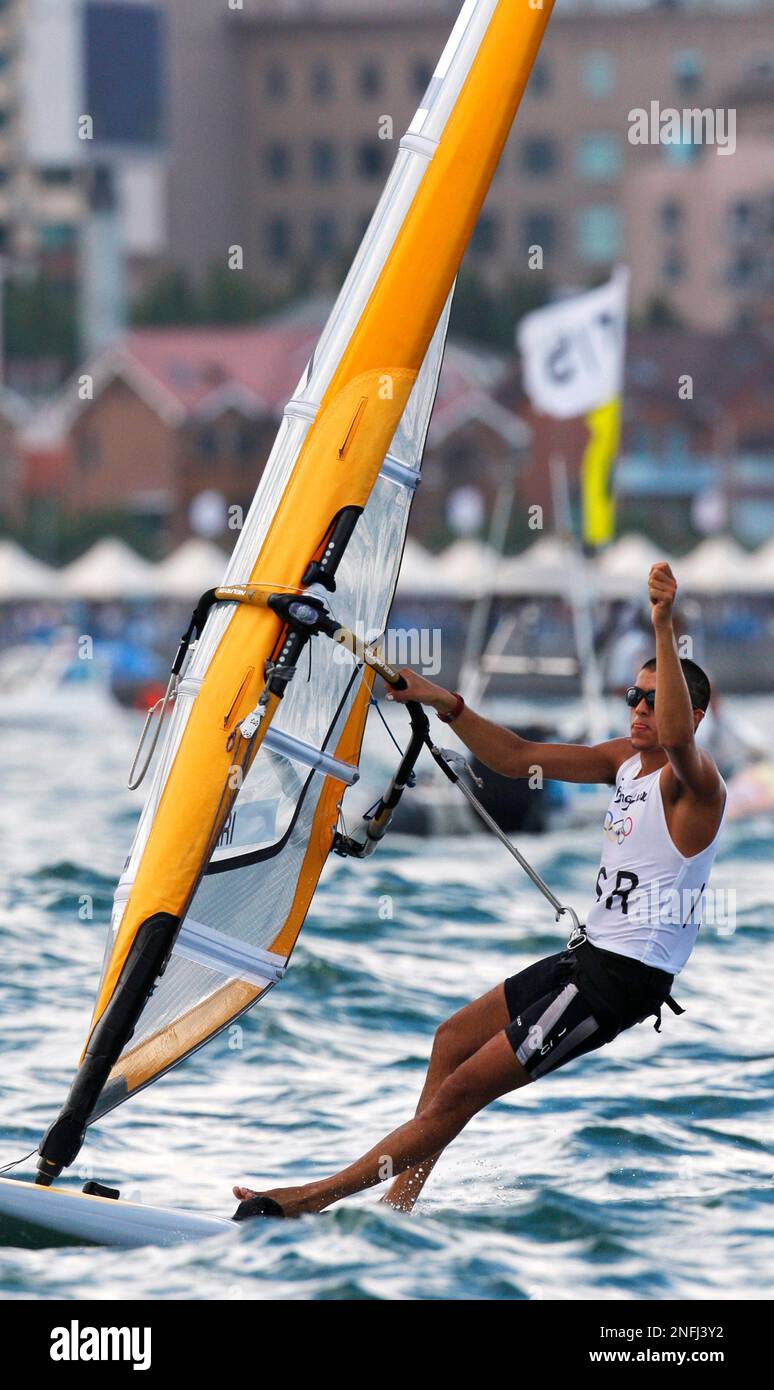 Israel's overall leader Shahar Zubari celebrates while crossing the ...