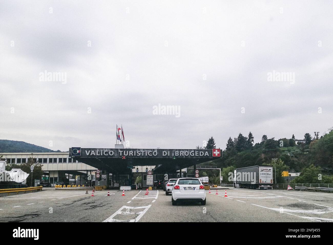 Italy. highway of the lakes. autostrada dei laghi (Milan-Como ...