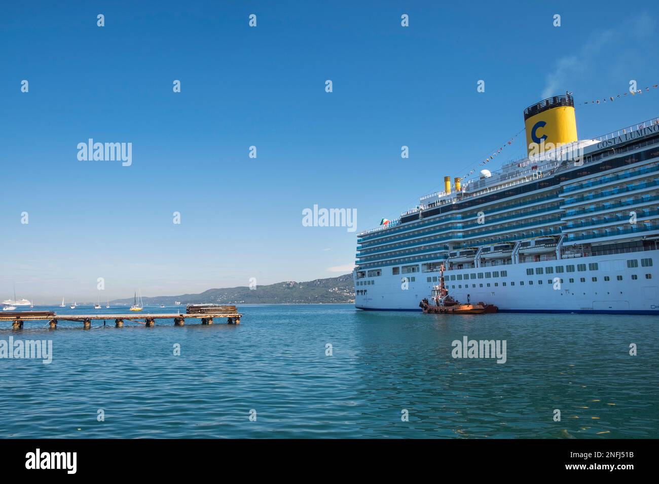 Italy. Friuli Venezia Giulia. Trieste. Seaport. Costa Luminosa cruise ...