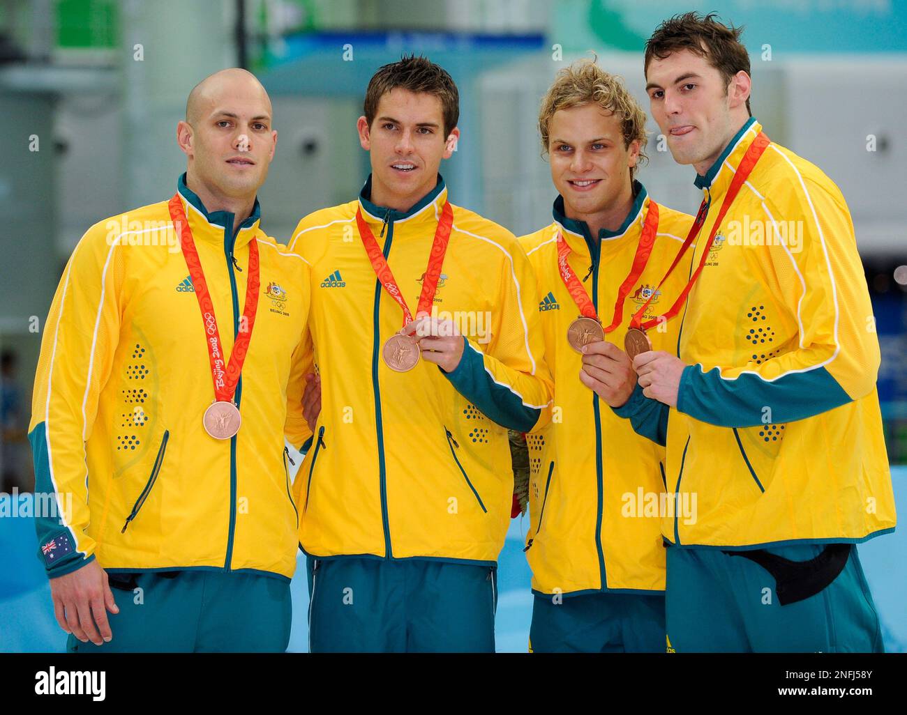 Australia's bronze medal winning team, from left, Ashley Callus, Eamon ...