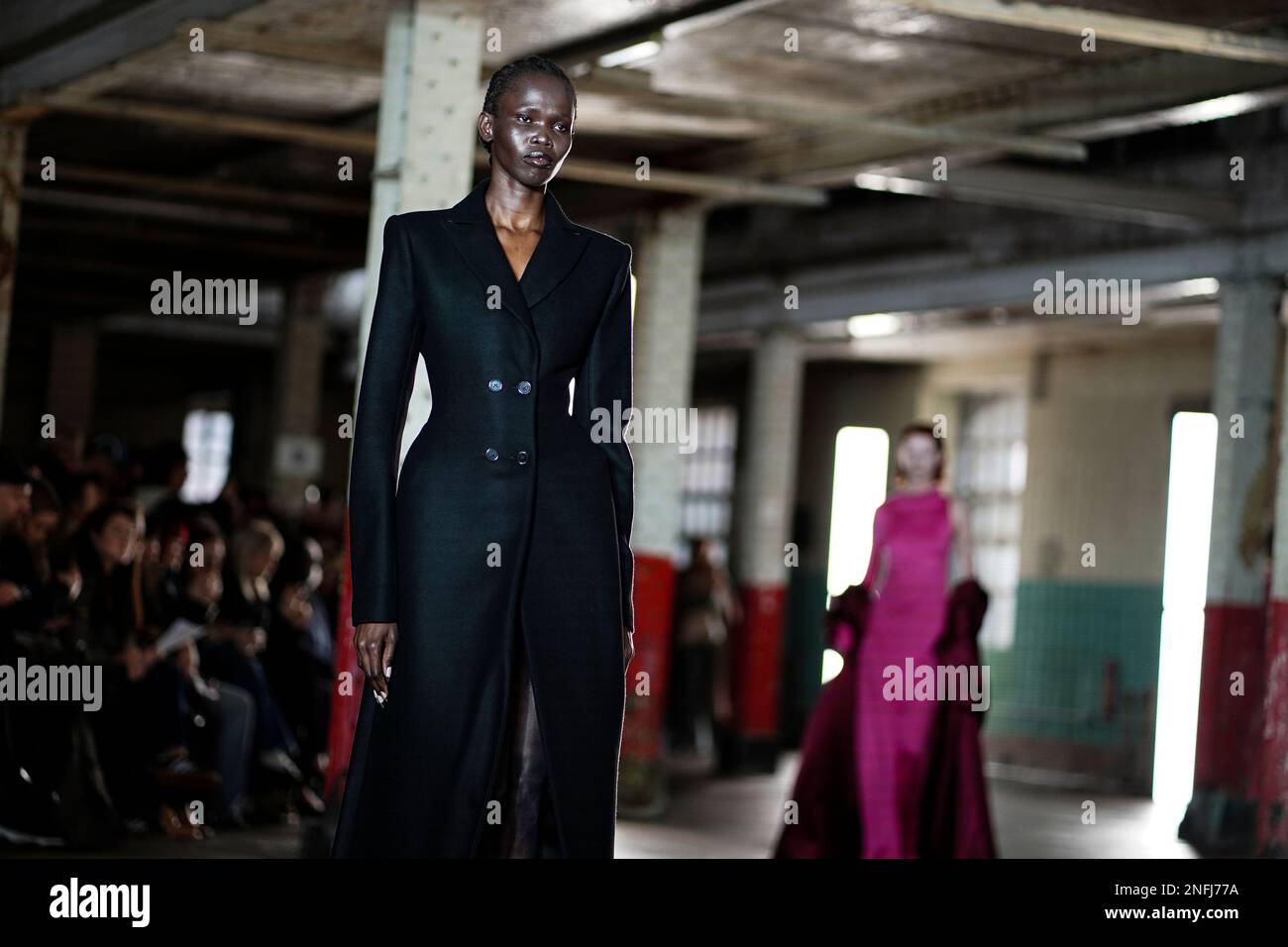 Models on the catwalk during the Fashion East show at the The Truman ...