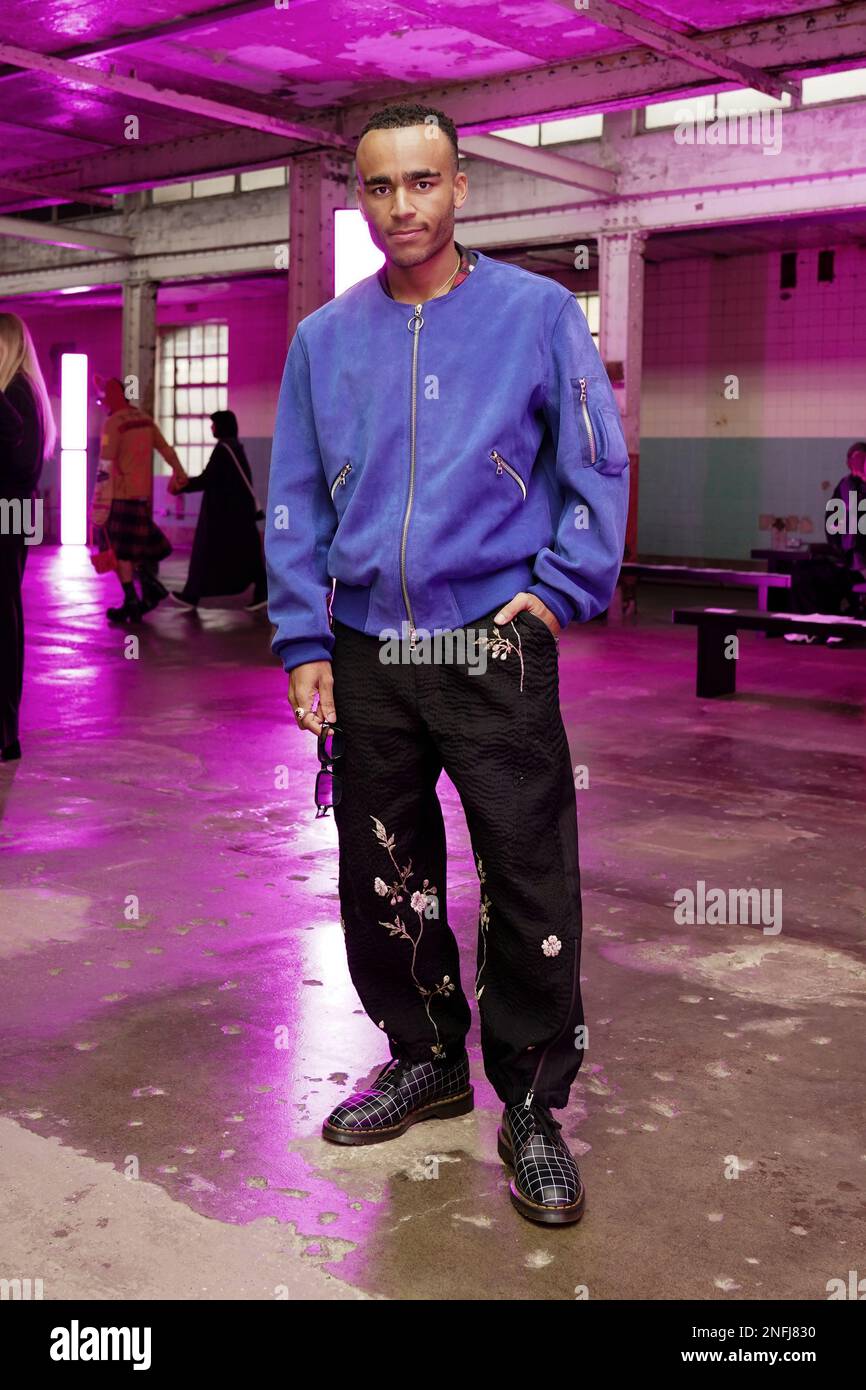 Munya Chawawa attends the Fashion East show at The Truman Brewery ...