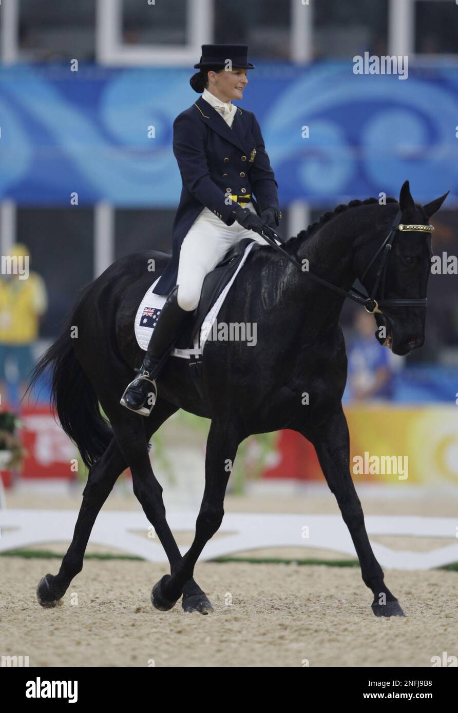 Australia's rider Sonja Johnson with his horse Ringwould Jaguar ...