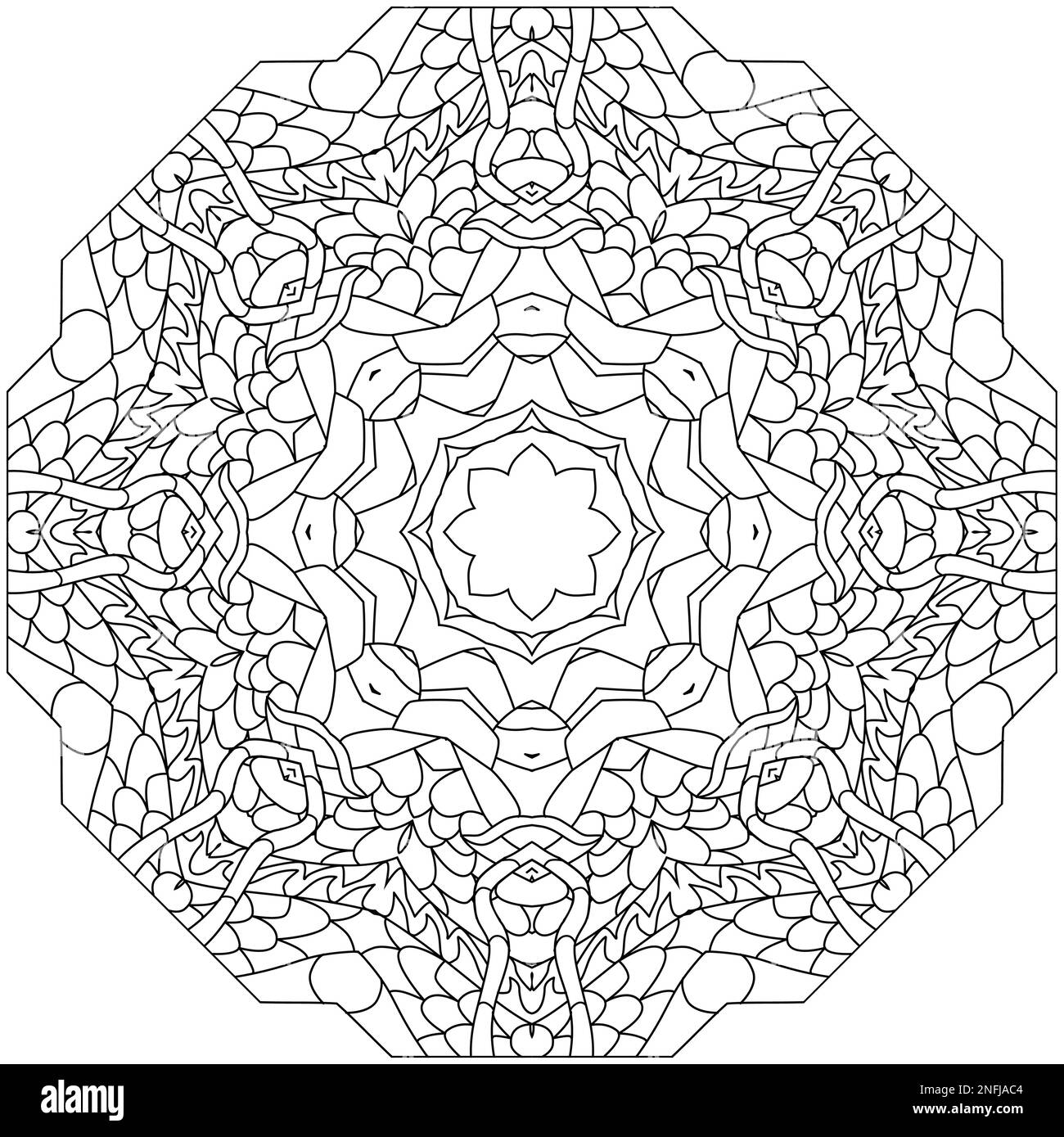 Vector Adult Coloring Book Textures. Hand-painted art design. Adult ...
