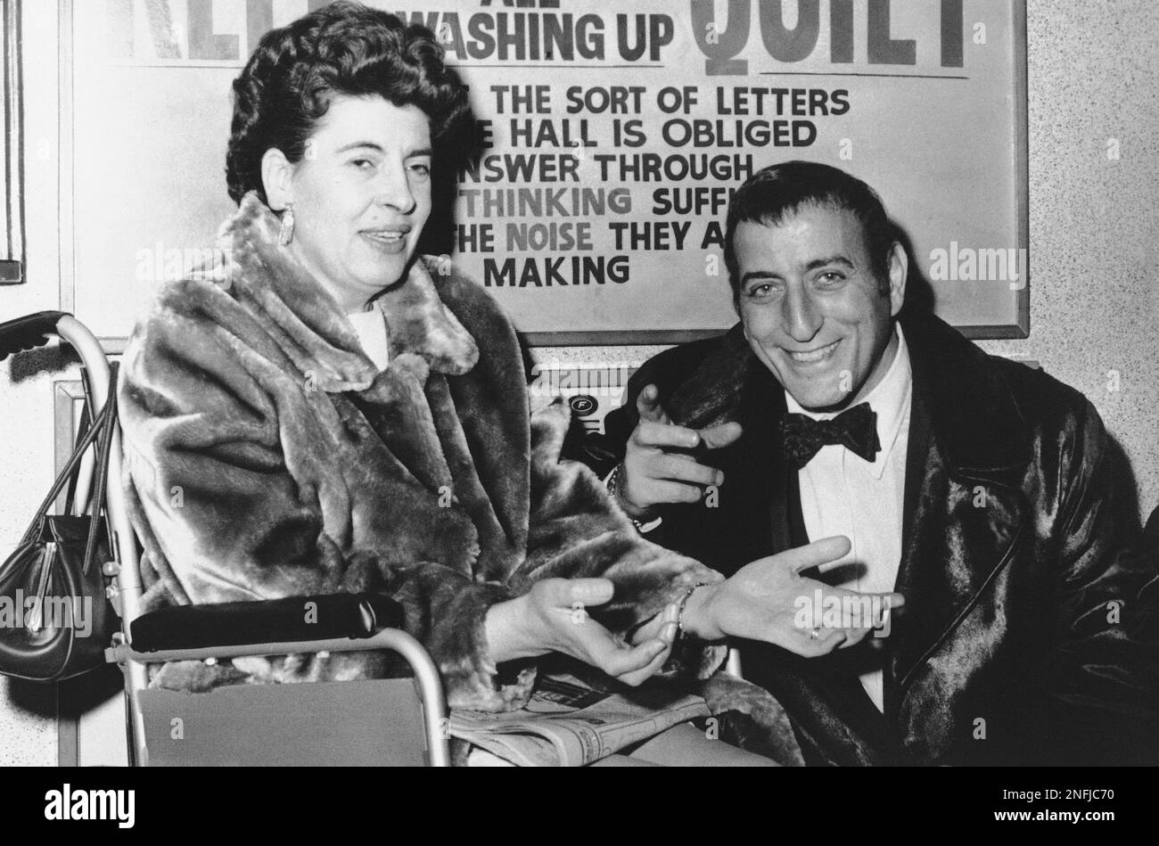 Miss Olive Wall, of Southall, Middlesex, meets her idol, American ...