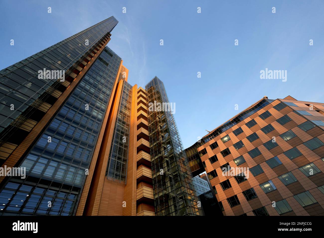 Exterior view of the Atrium Tower (former debis-building owned by ...