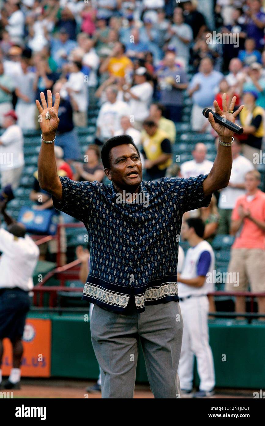 Country singer Charley Pride sings the National Anthem prior to a Major ...