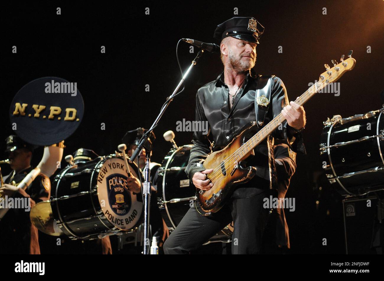 Lead vocalist and bassist Sting, right, and his band The Police are ...