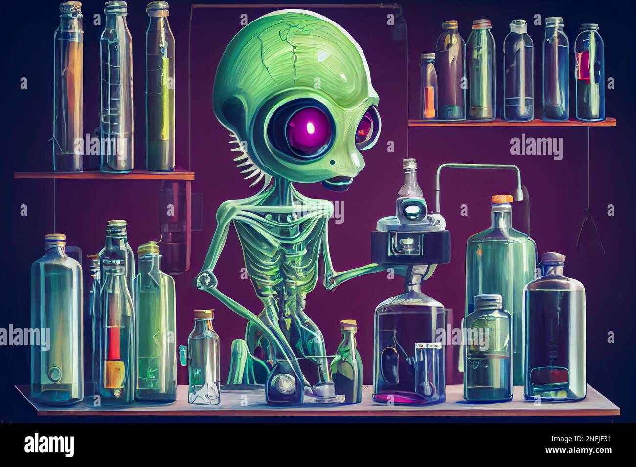 Working alien hi-res stock photography and images - Alamy