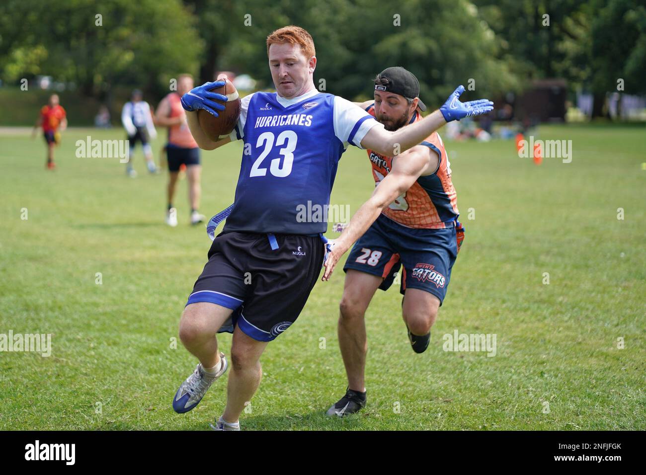 Welsh Bowl 2022 - American Flag Football in South Wales Stock Photo - Alamy
