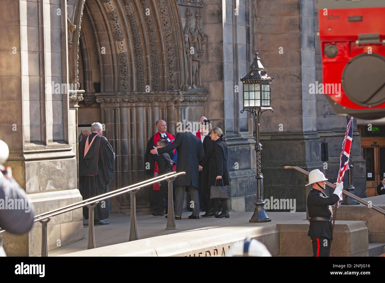 Firefighter Barry Martin's cortege makes it way through Royal Mile to ...