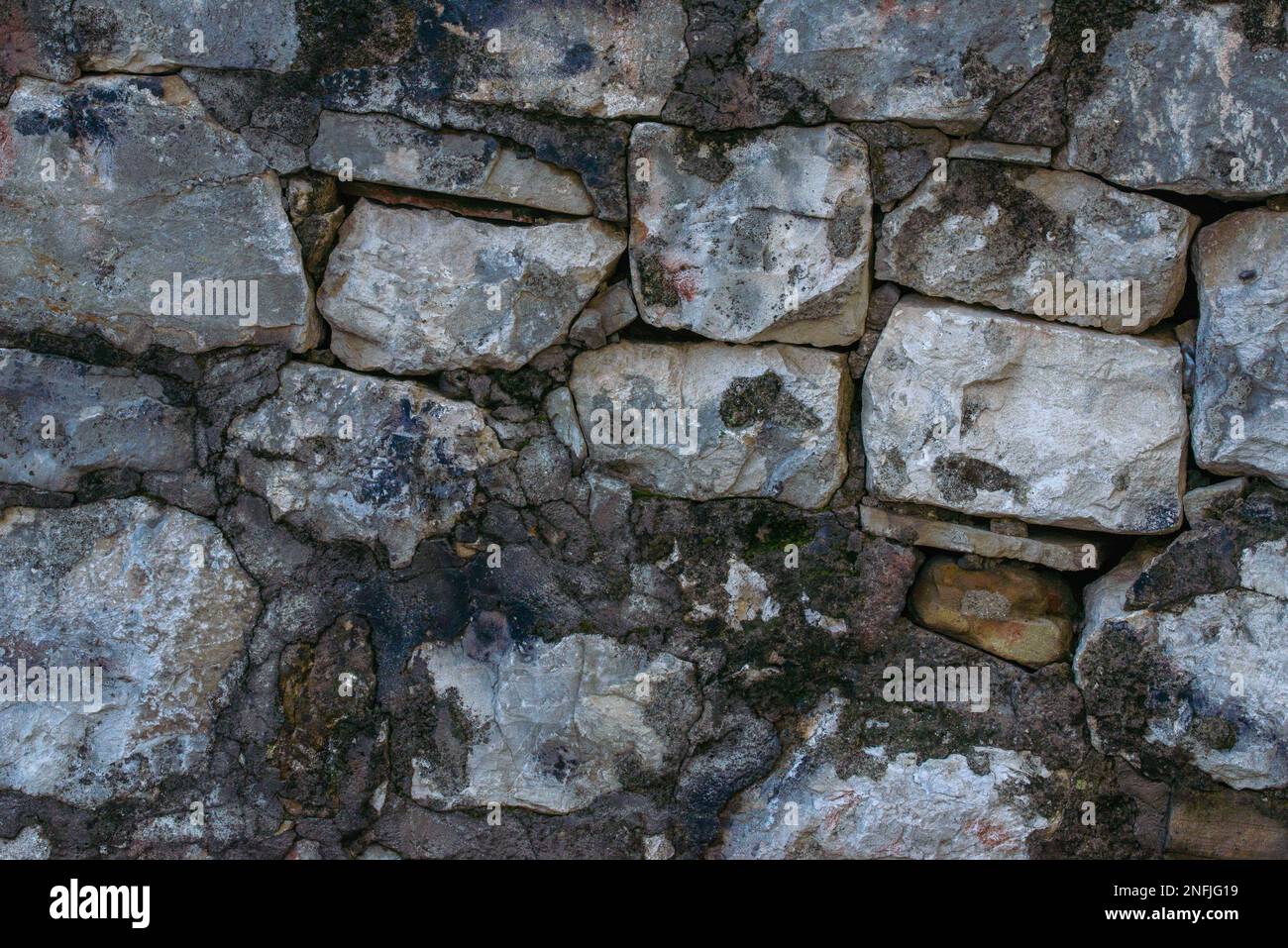 This close-up photo of a brick wall captures the rugged texture and ...