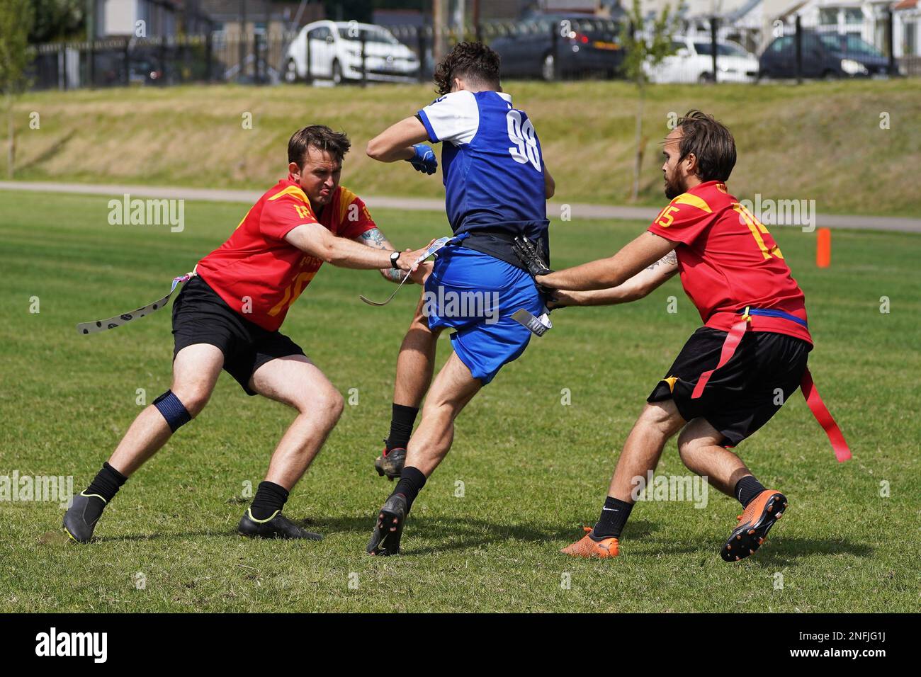 Welsh Bowl 2022 - American Flag Football in South Wales Stock Photo - Alamy