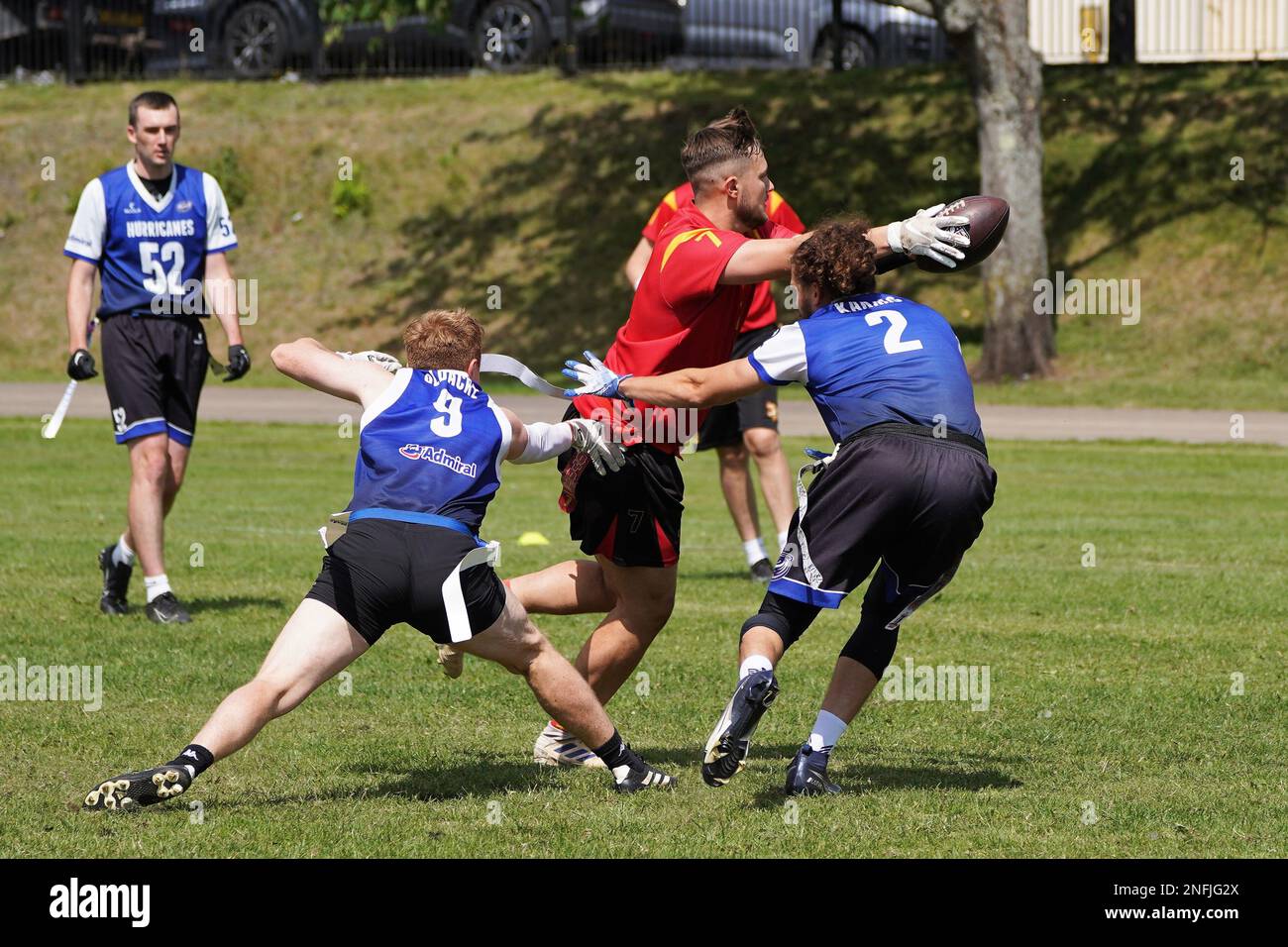 Welsh Bowl 2022 - American Flag Football in South Wales Stock Photo - Alamy