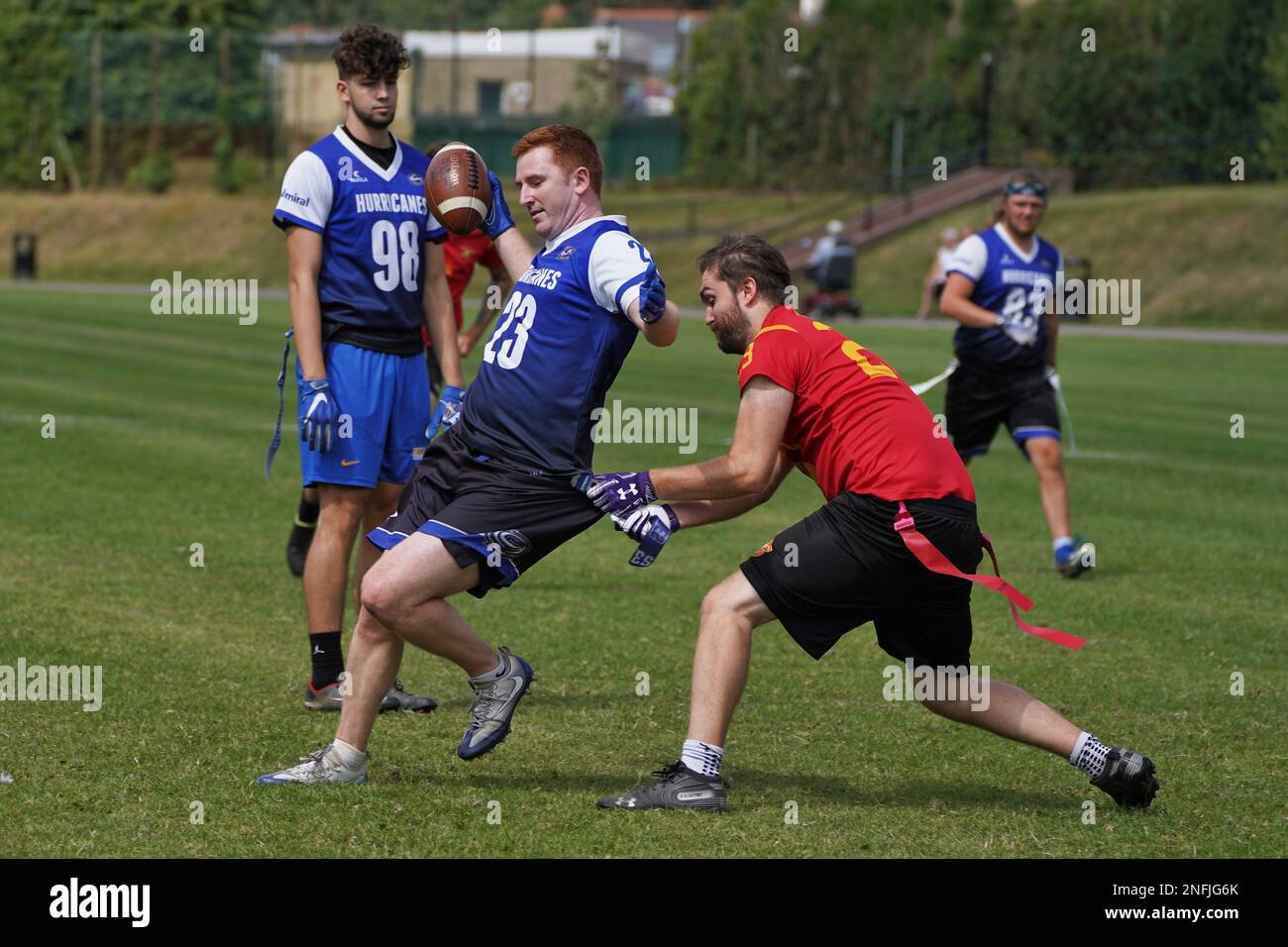 Welsh Bowl 2022 - American Flag Football in South Wales Stock Photo - Alamy