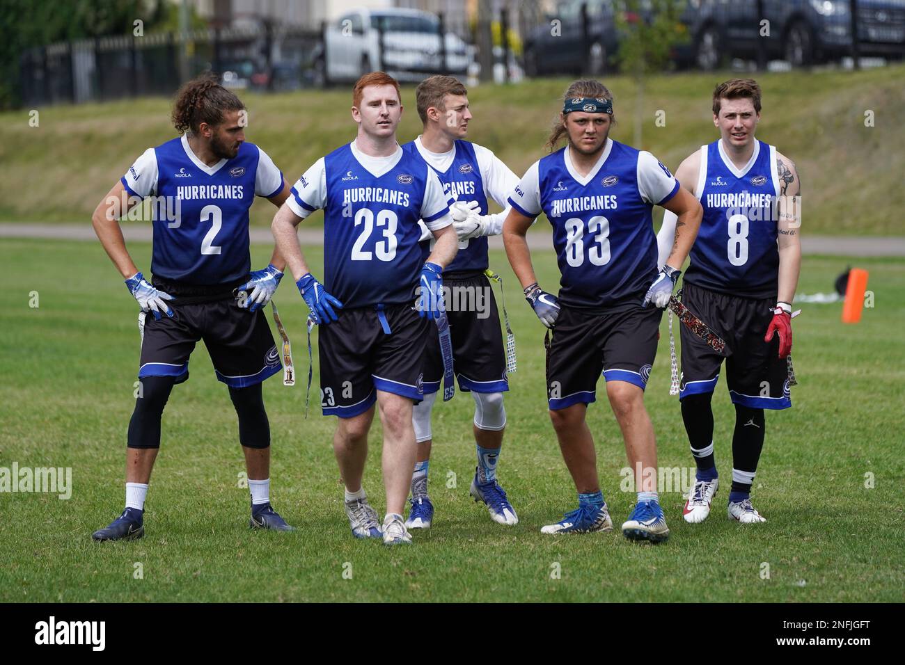 Welsh Bowl 2022 - American Flag Football in South Wales Stock Photo - Alamy