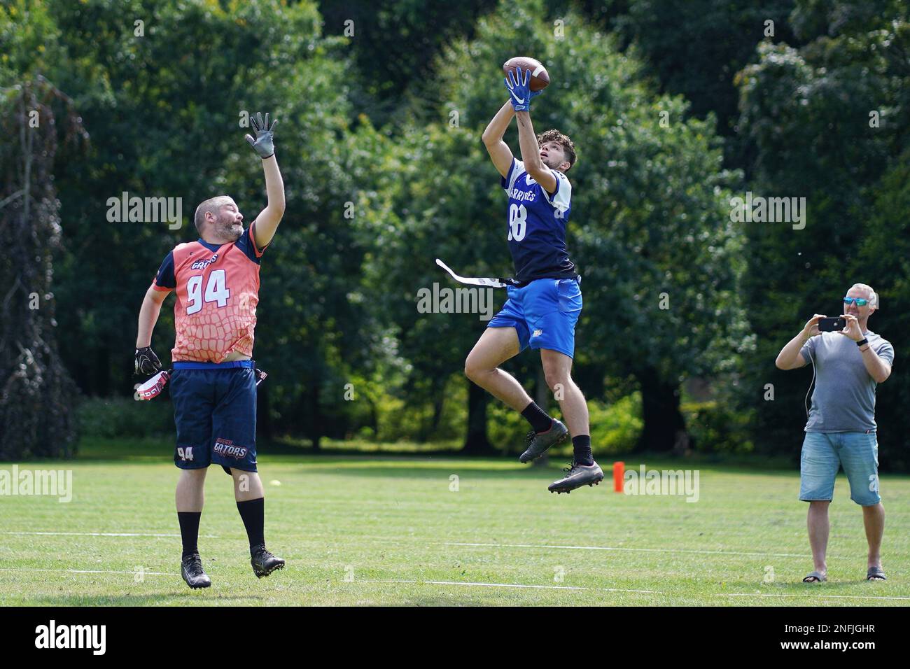 Welsh Bowl 2022 - American Flag Football in South Wales Stock Photo - Alamy