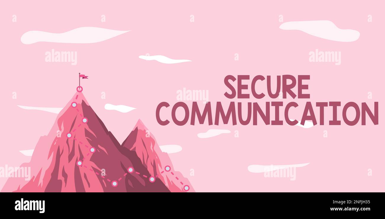 Text Caption Presenting Secure Communication Business Showcase Preventing Unauthorized
