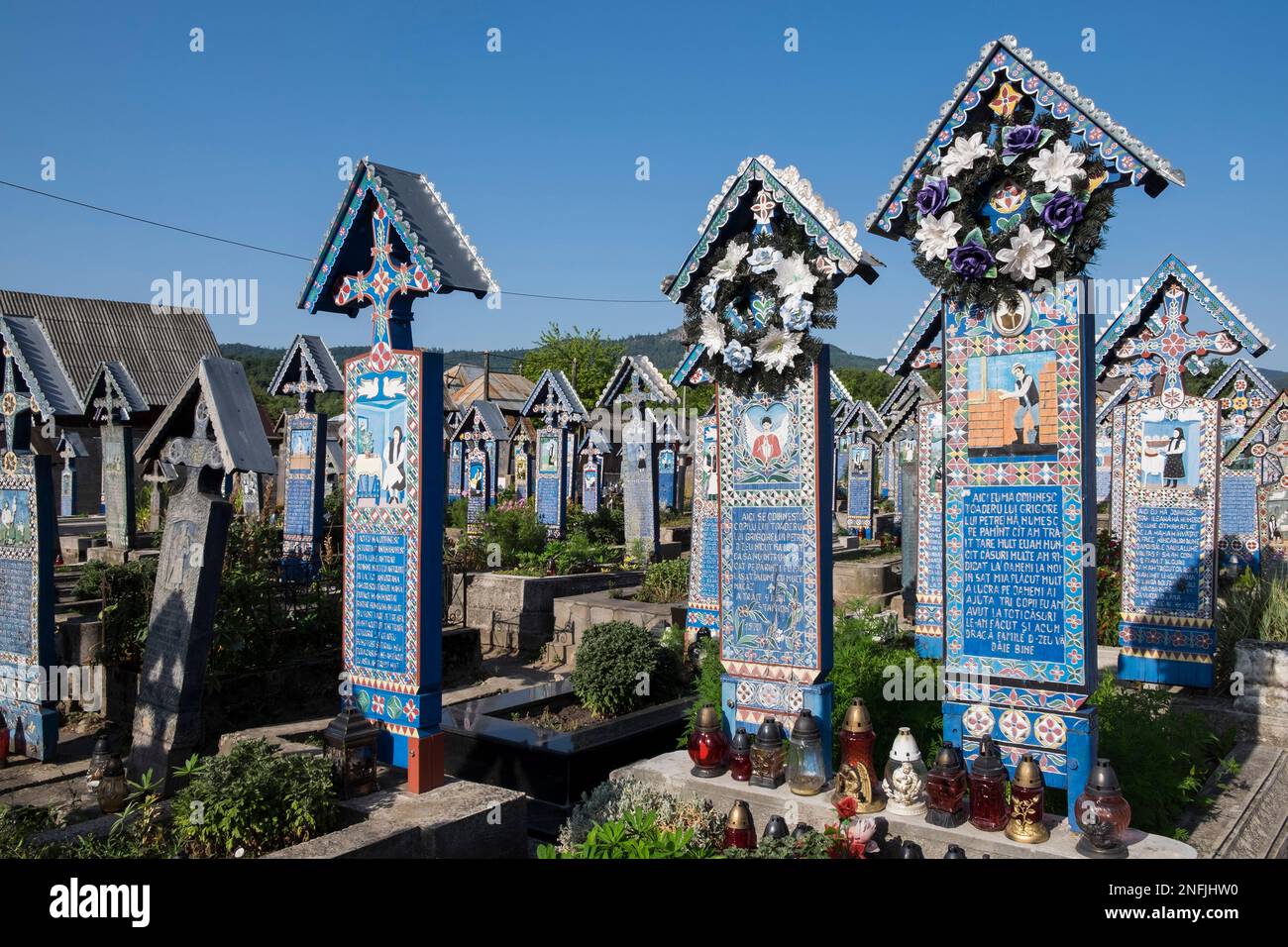 Romania. Maramures. Sapanta. Merry Cemetery. Cimitirul Vesel Stock ...