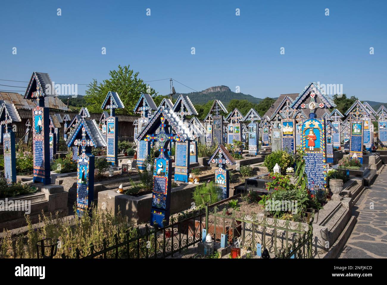 Romania. Maramures. Sapanta. Merry Cemetery. Cimitirul Vesel Stock ...