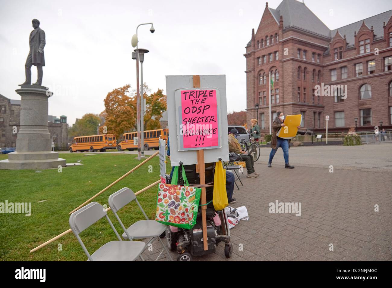 Toronto Ontario, Canada- November 1st, 2022: People protesting for more ...