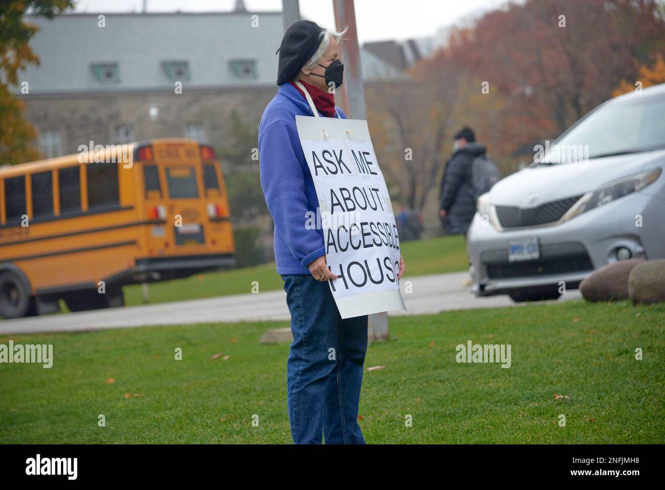 Toronto Ontario, Canada- November 1st, 2022: People protesting for more ...