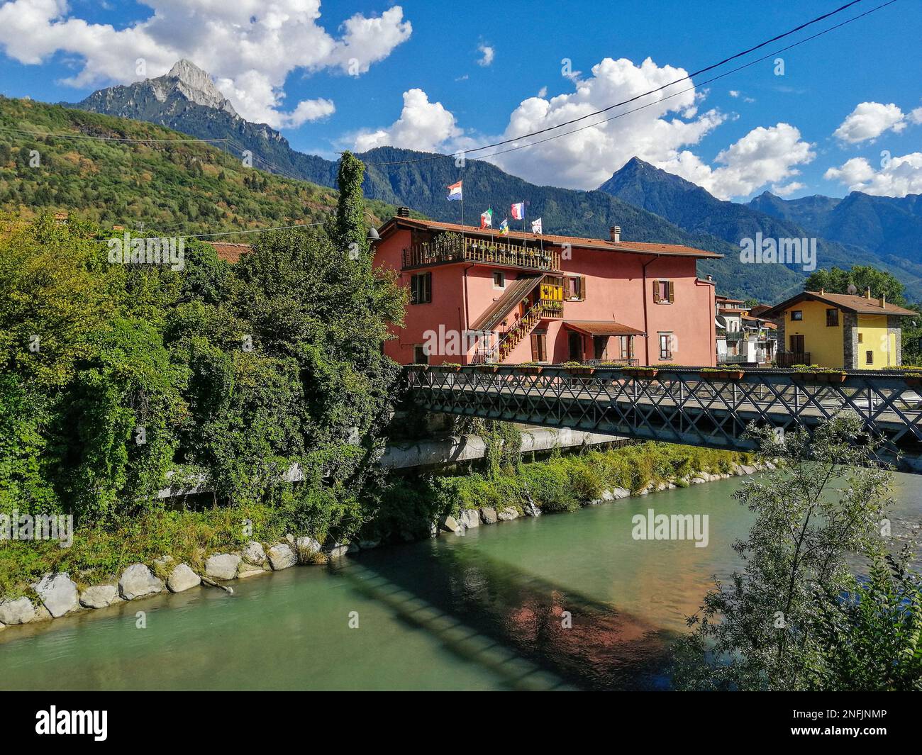 Italy. Capo di Ponte. Oglio river Stock Photo - Alamy