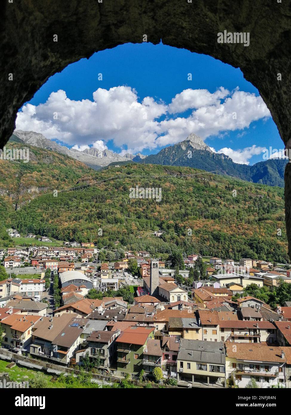Italy. Capo di Ponte. landscape Stock Photo - Alamy