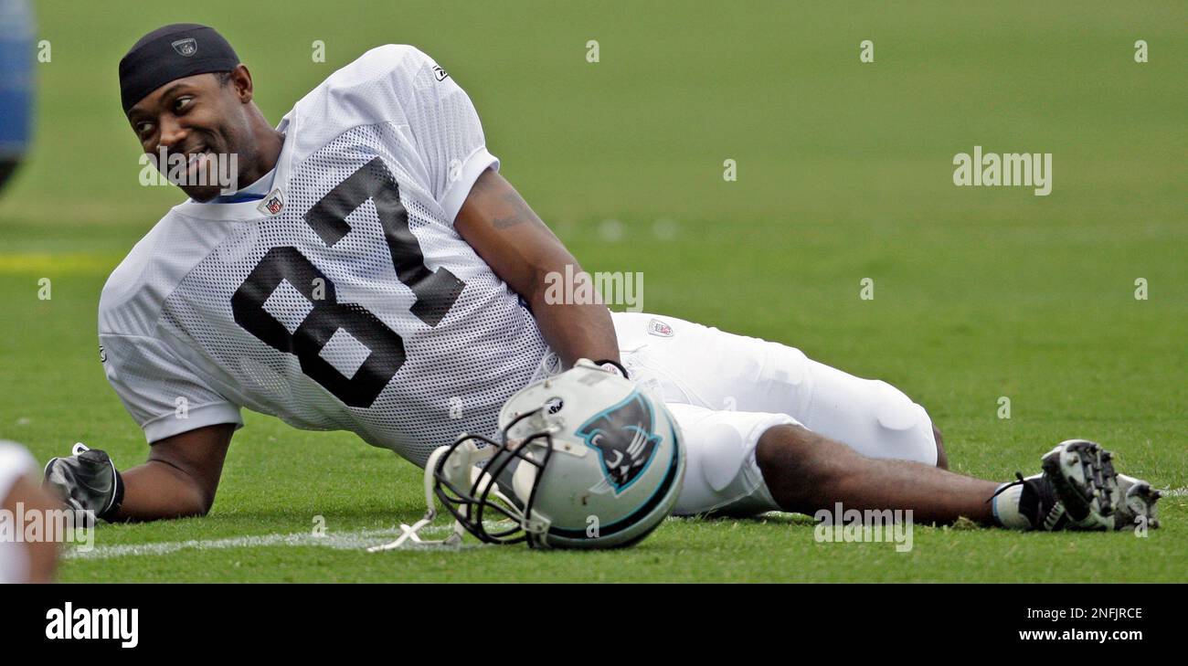 Carolina Panthers' Muhsin Muhammad (87) stretches during the NFL team's ...