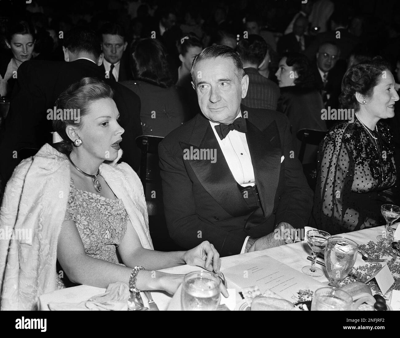 Actress Judy Garland chat with AP’s General Manager Kent Cooper at AP ...