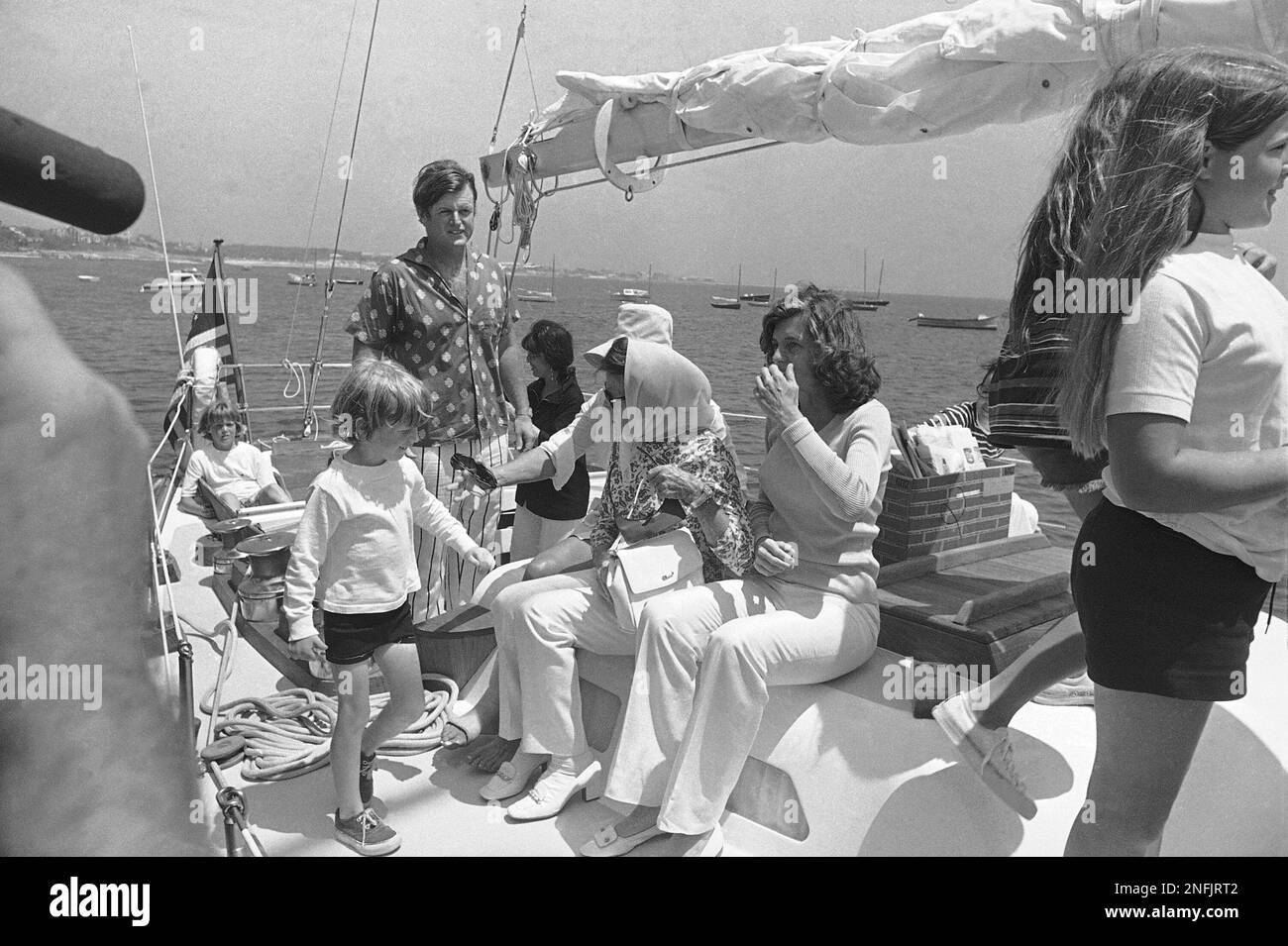 Sen. Edward Kennedy, left, Rose Kennedy, center, Eunice Kennedy Shriver ...