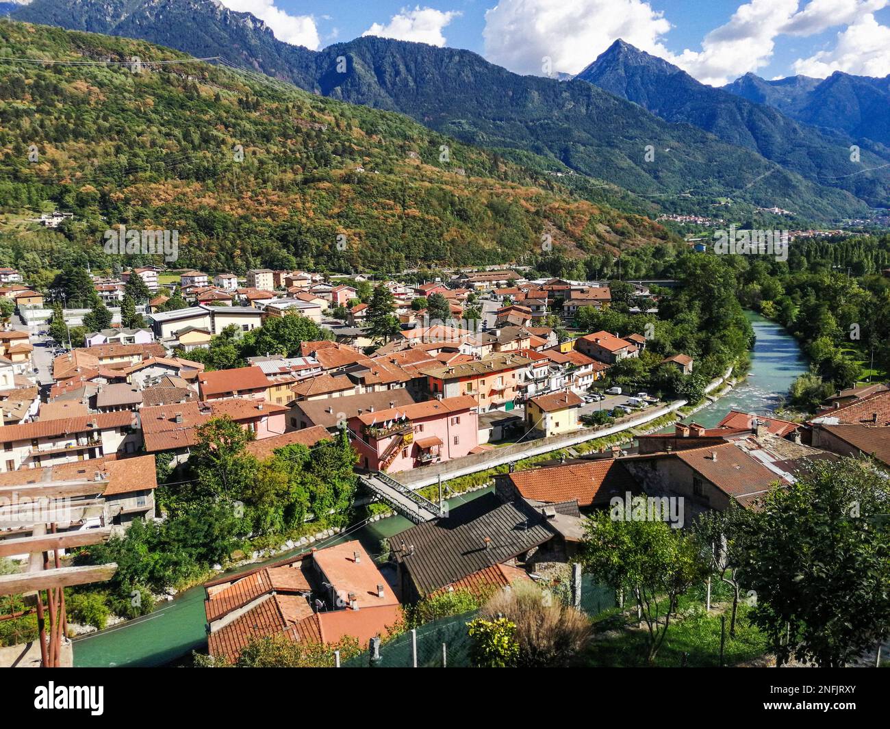 Italy. Capo di Ponte. landscape Stock Photo - Alamy
