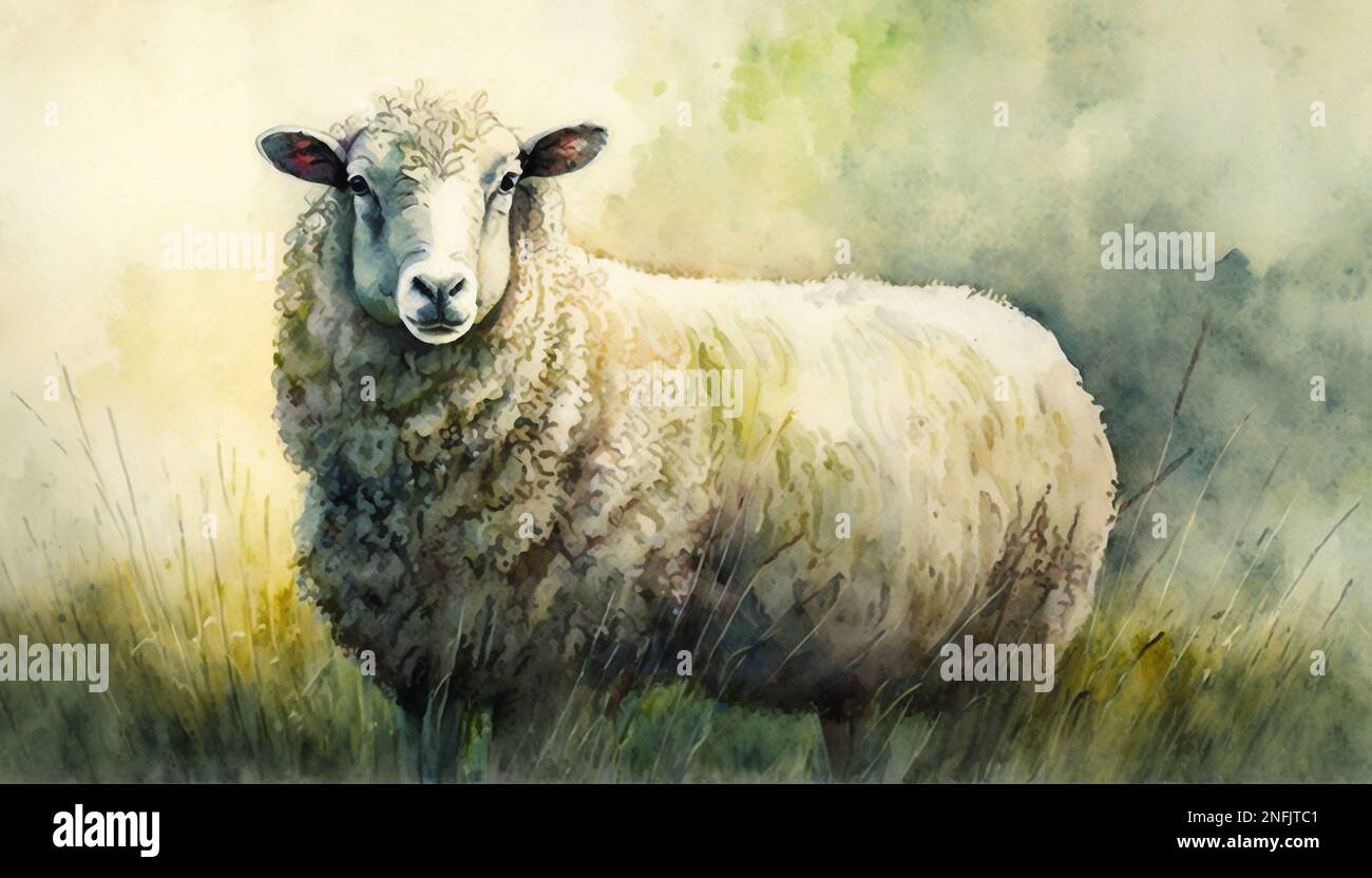 Sheep painting hi-res stock photography and images - Alamy