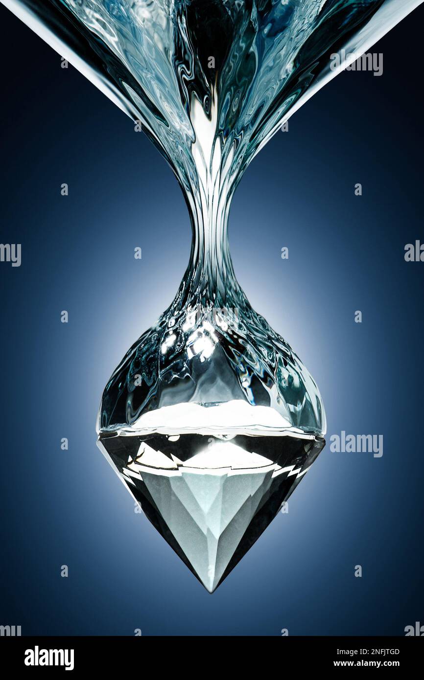 diamond bullet trough the water Stock Photo - Alamy