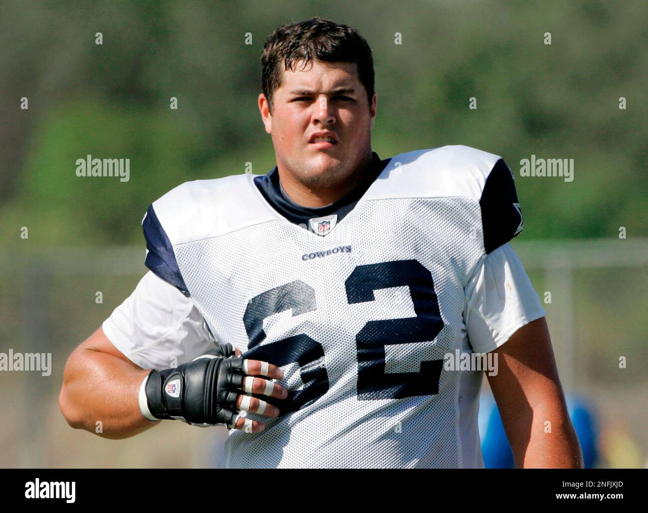 Dallas Cowboys tackle Ryan Gibbons (62) during NFL football training ...