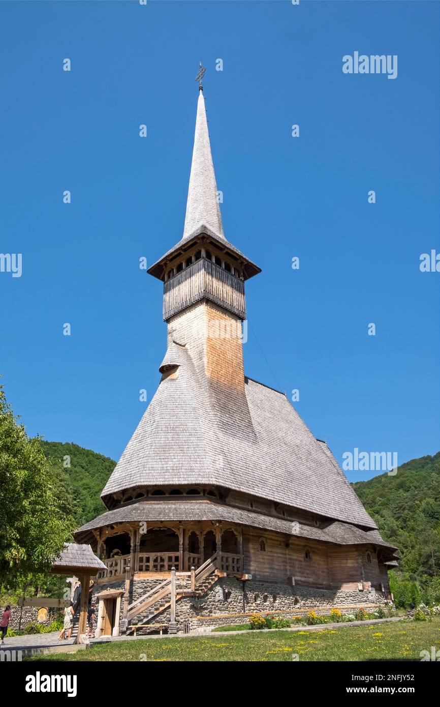 Romania. Maramures. Barsana. Wooden churches at Barsana Monastery Stock Photo - Alamy