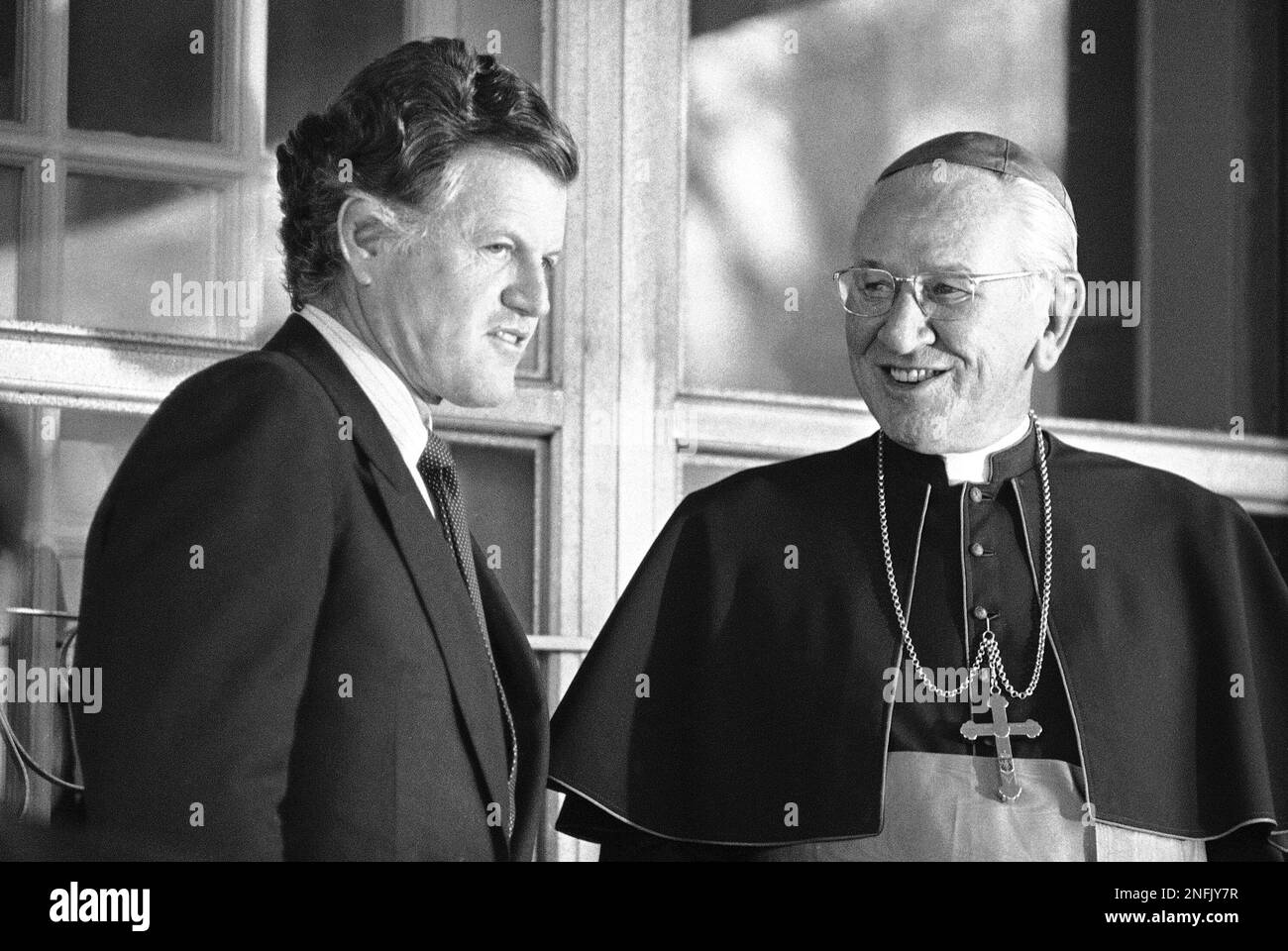Presidential hopeful Sen. Edward Kennedy and Cardinal John Krol pose ...
