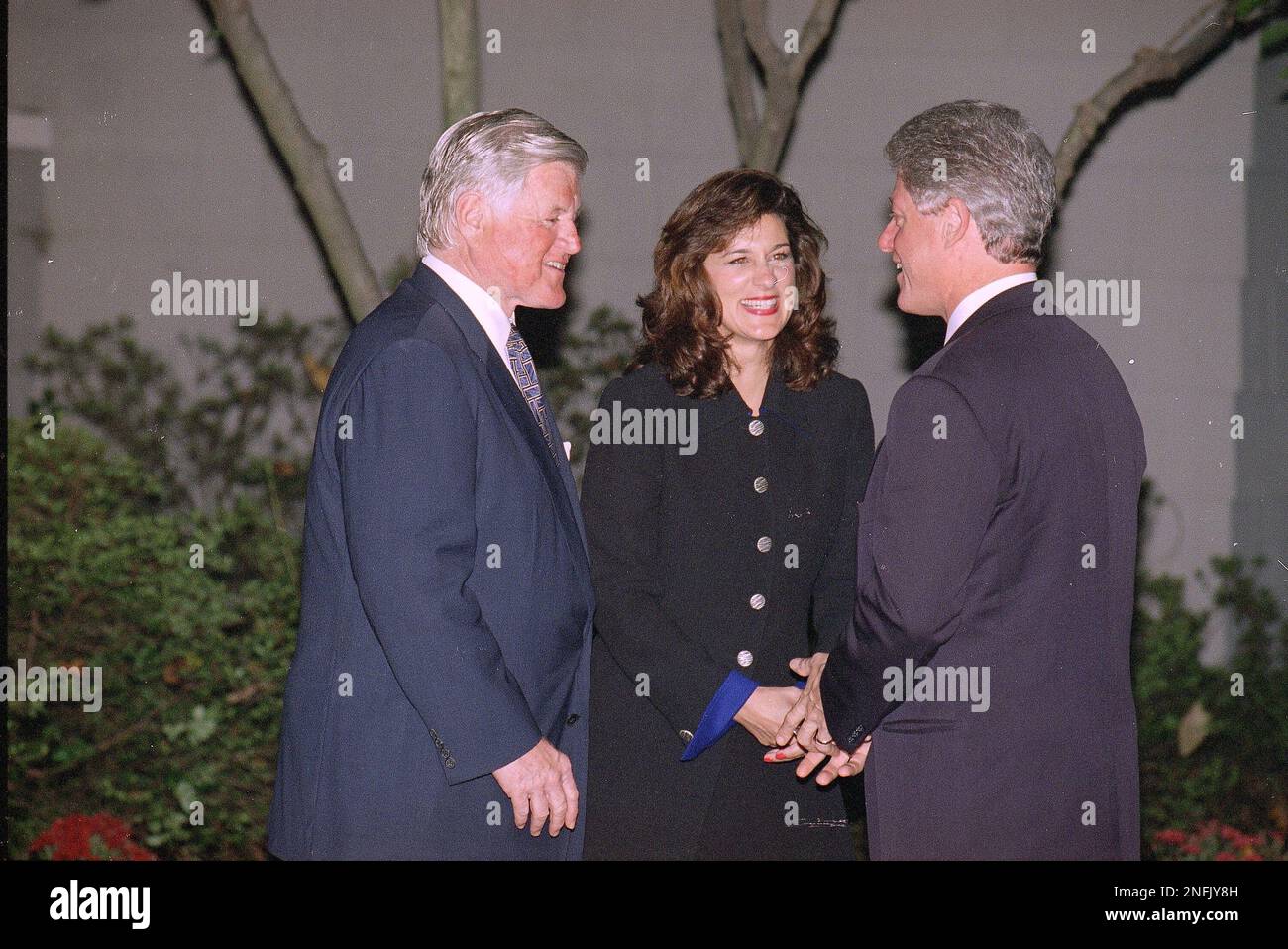 Sen. Edward Kennedy, D-Mass., and his wife Victoria Kennedy, greet Pres ...